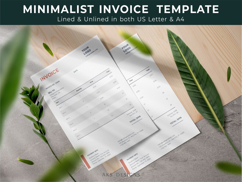 Invoice Template Editable With Logo, Small Business Template ...