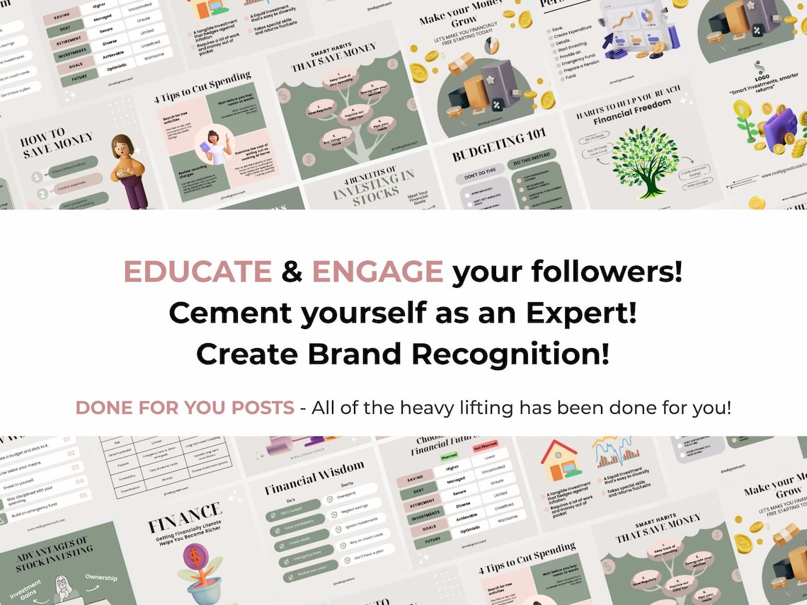 Financial Advisor Instagram Templates Finance Posts and Stories With ...