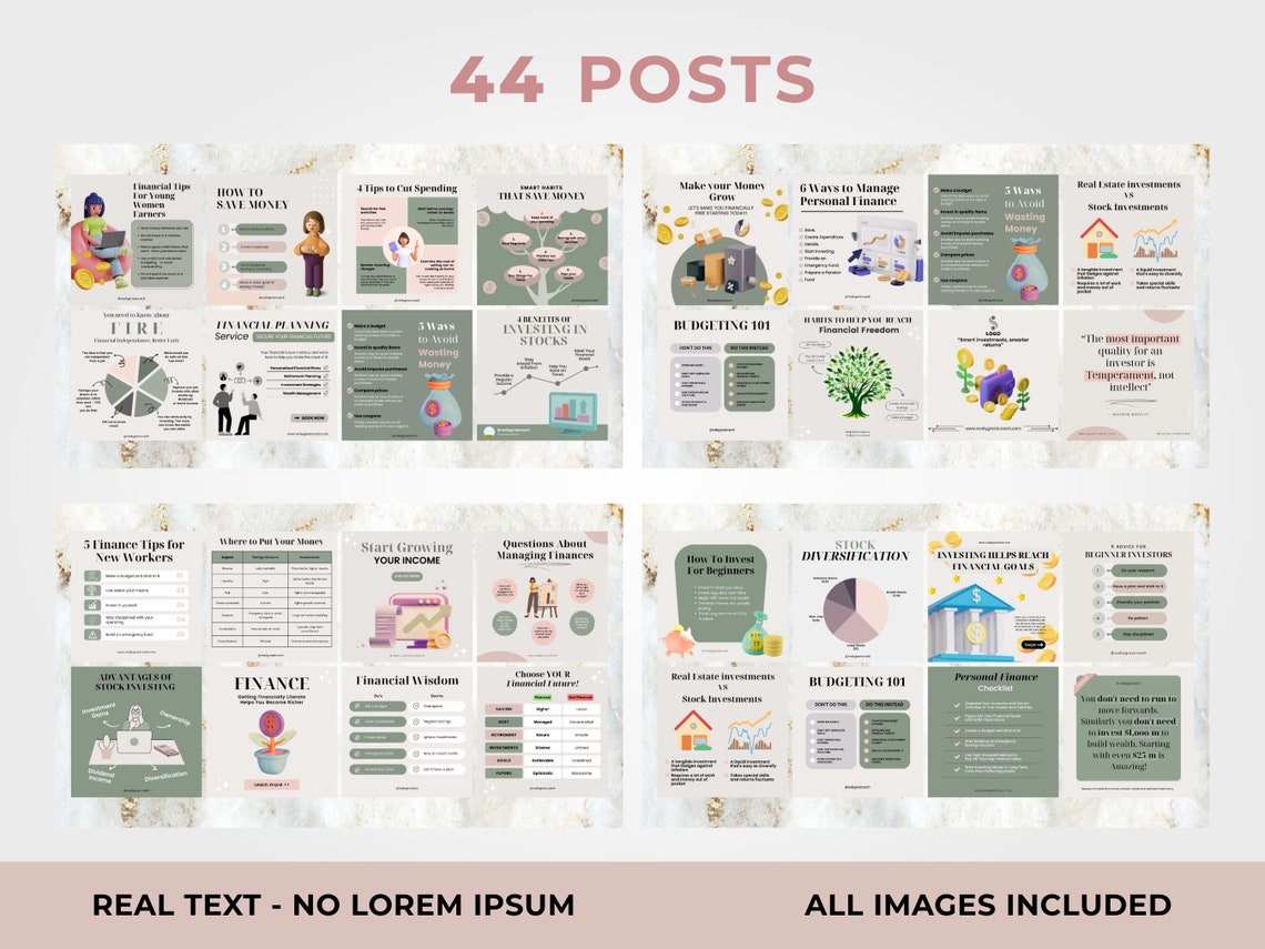 Financial Advisor Instagram Templates Finance Posts and Stories With ...