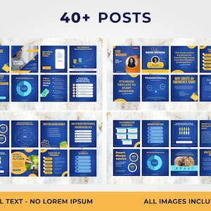 Financial Advisor Instagram Templates. Finance Posts and Stories Canva ...