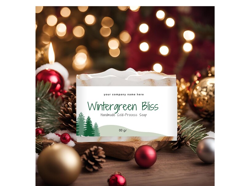 Christmas Soap Wraparound Label: Festive DIY Skincare (digital Download ...