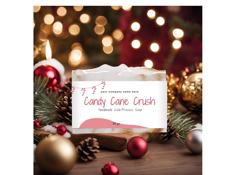 Christmas Soap Wraparound Label: Festive DIY Skincare (digital Download ...