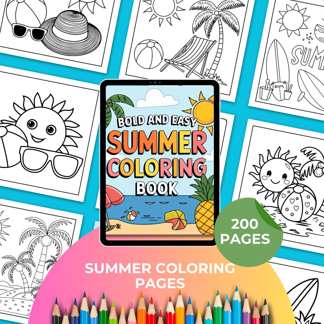 Summer Coloring Pages, Summer Vacation, Coloring Book, Kindergarten ...
