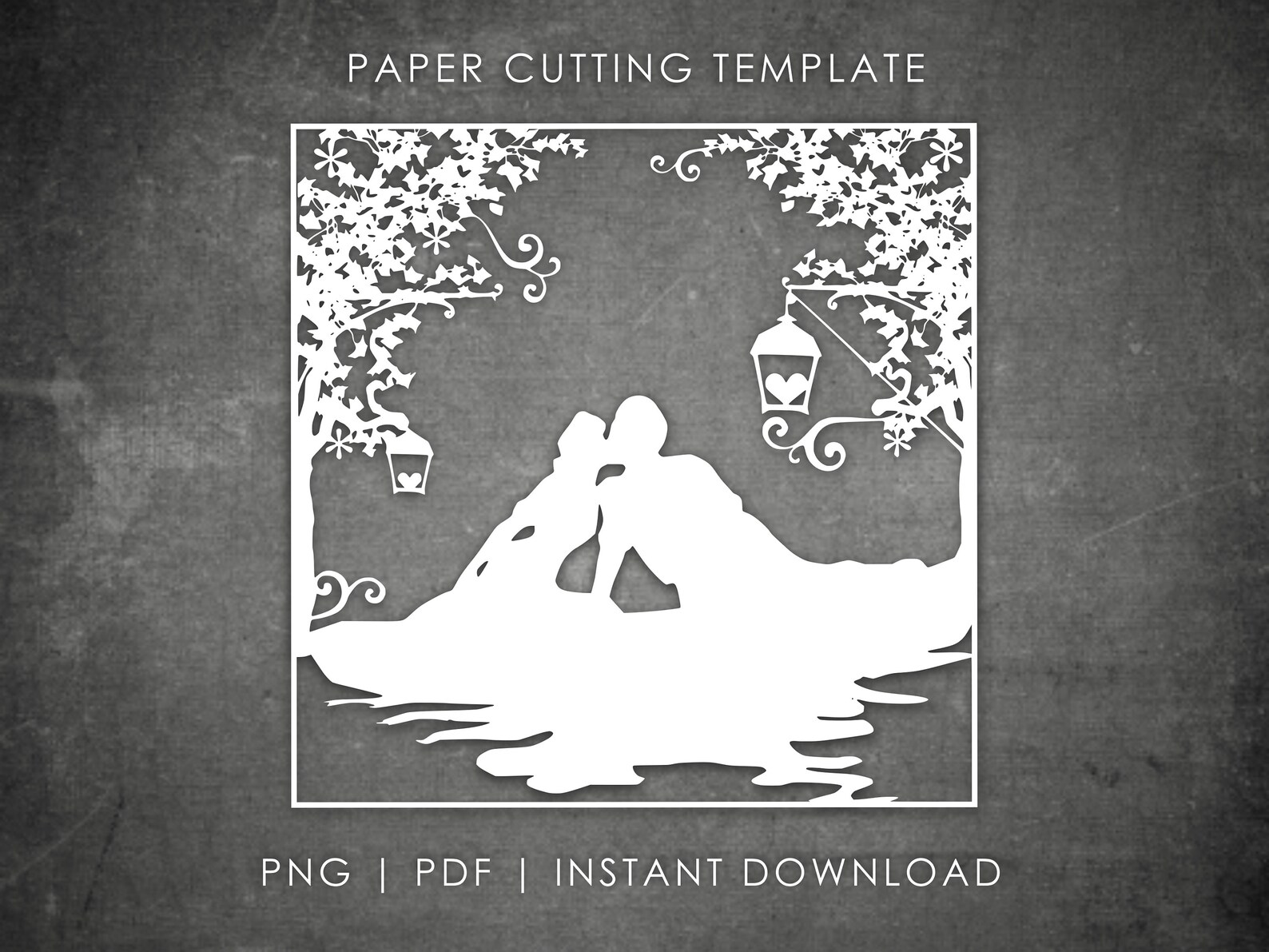 Couple Papercut TEMPLATE Wedding Papercut Valentine's - Etsy