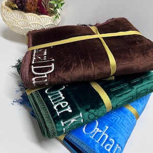 Personalized Thick Orthopedic Prayer Matt, Elegant Boxed Islamic Gift ...