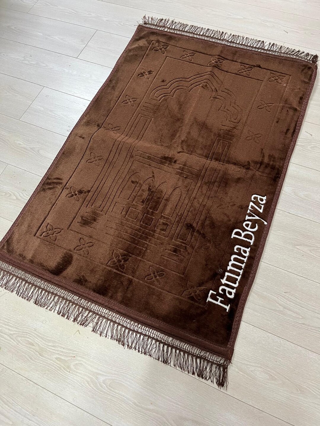 Thick & Soft Personalized Prayer Rug, Plush Prayer Mat, Islamic Gift ...
