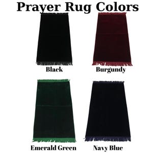 Custom Velvet Prayer Mat With Name - Personalized Plain Sajadah ...