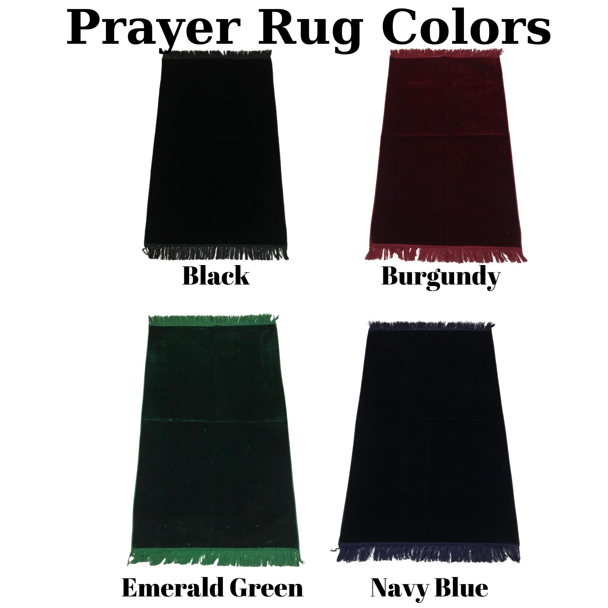 Custom Velvet Prayer Mat With Name - Personalized Plain Sajadah ...