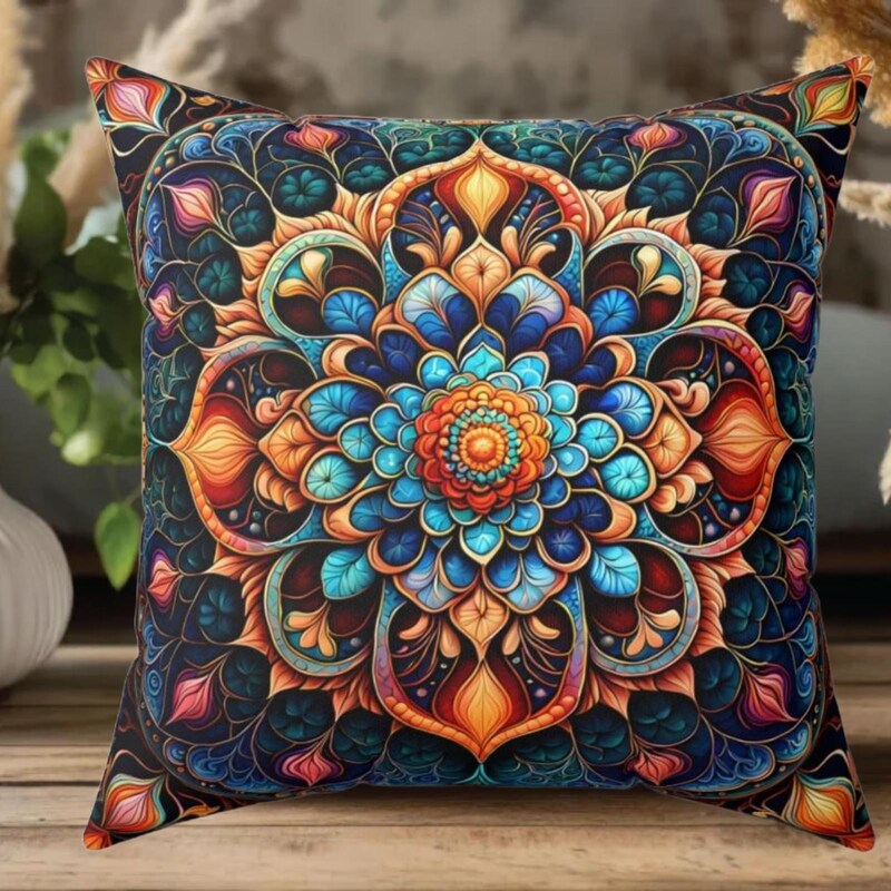 Mandala Pillow - Etsy