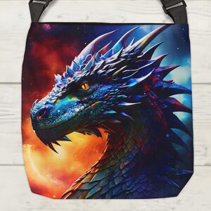 Adjustable Shoulder Tote Bag - Fantasy Mystical Dragon, Custom Design ...