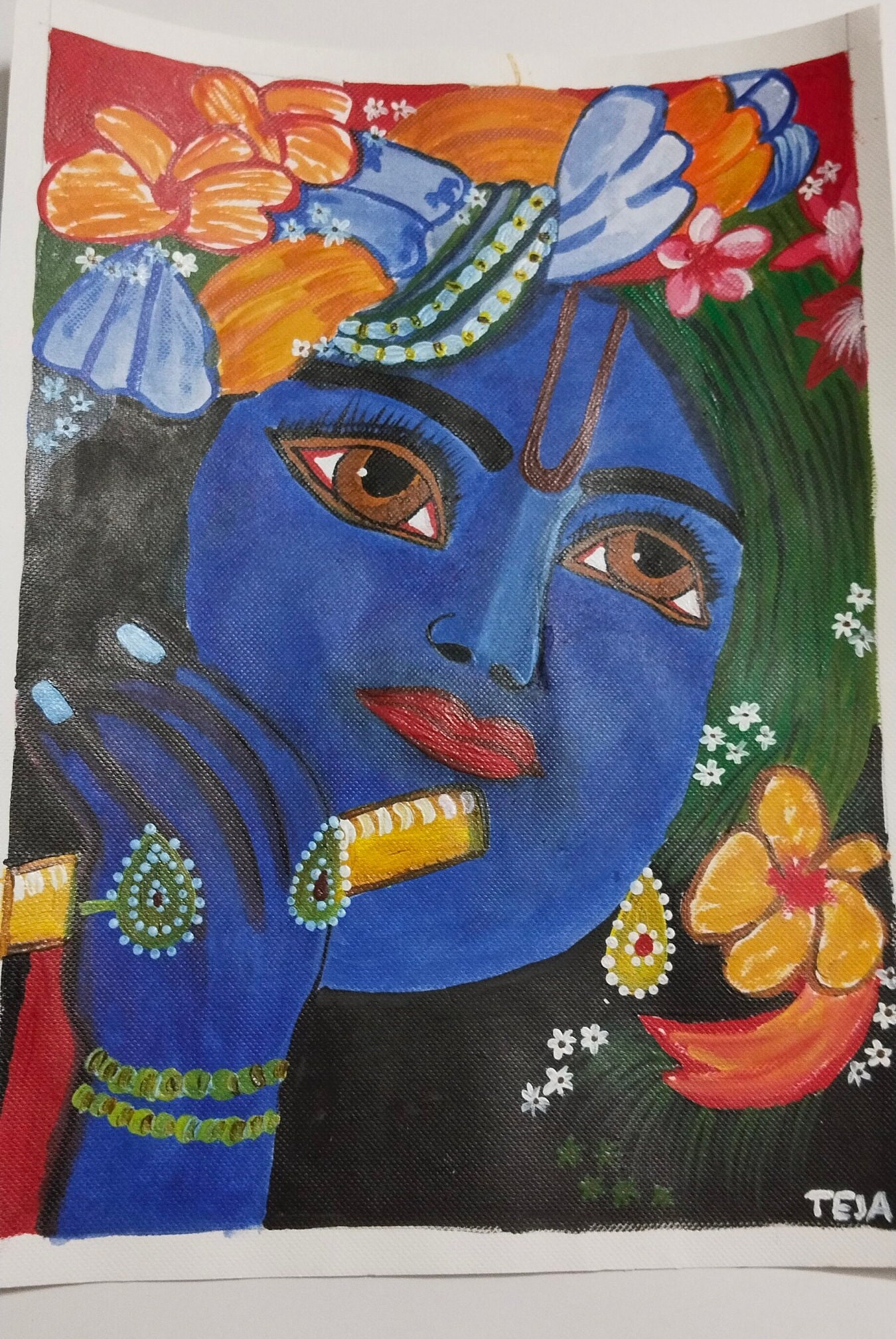 Acrylic Paintings Of Krishna