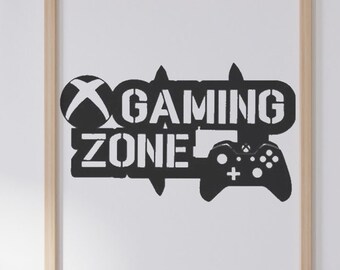 Gamer Mode On, Gaming Zone, Game Laser Cut Svg Dxf Files Wall Sticker ...