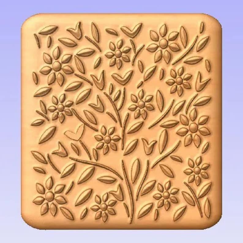 Flowers 3D Stl Model for CNC Router Engraver, Carving Machine, Relief ...