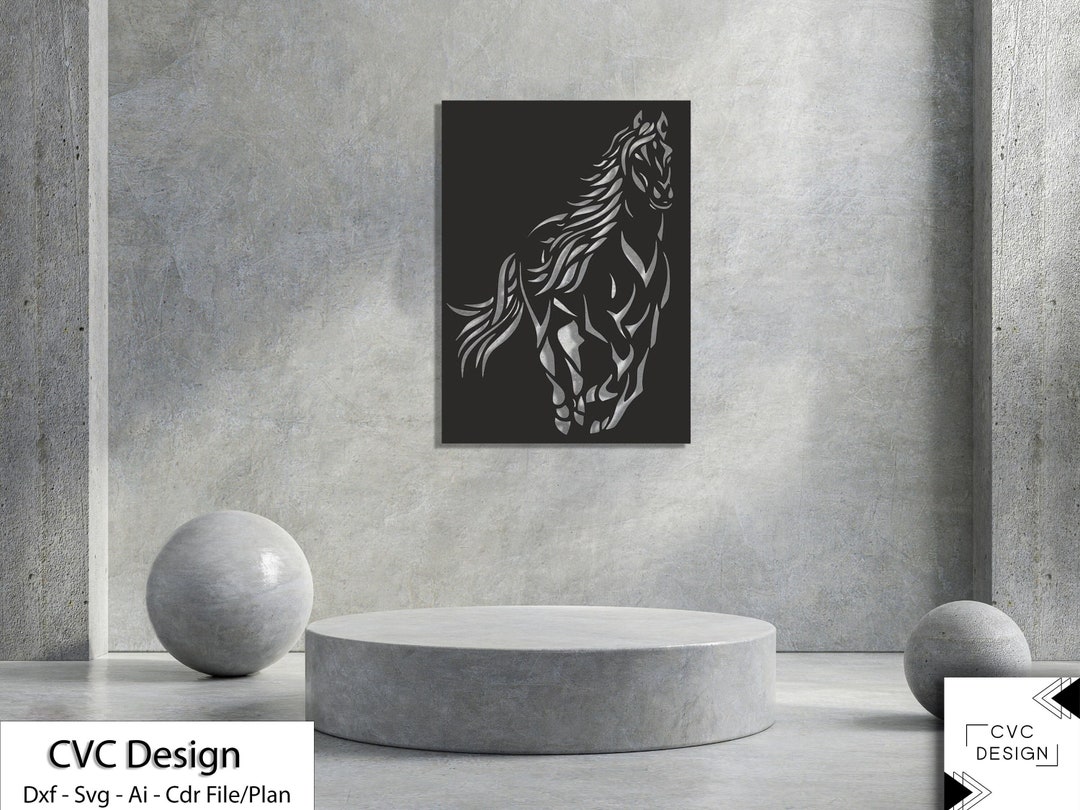 Horse Wall Art Png ,dxf Files.plasma Cut File,wall Art Dxf,laser Cut ...