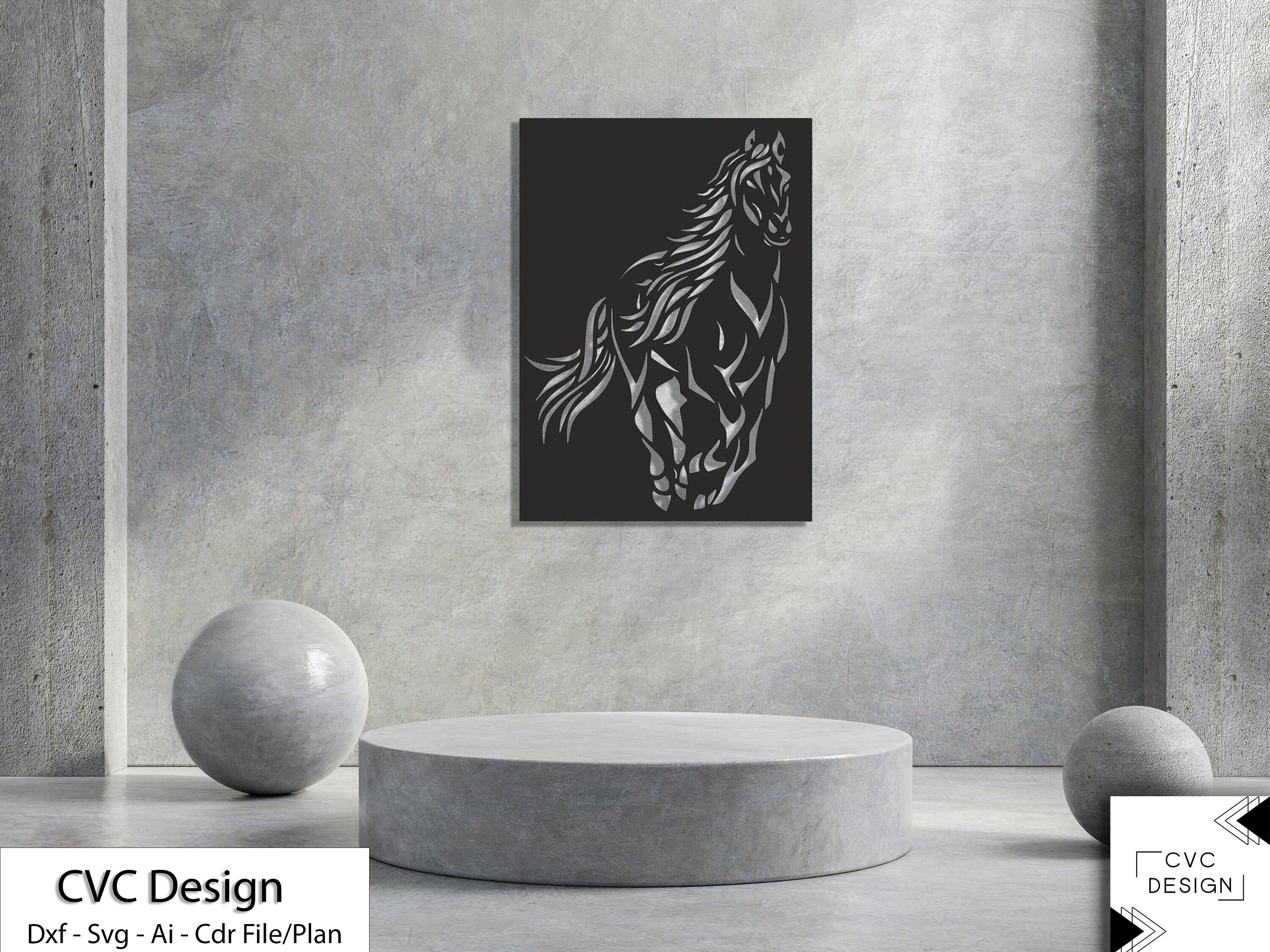 Horse Wall Art Png ,dxf Files.plasma Cut File,wall Art Dxf,laser Cut ...