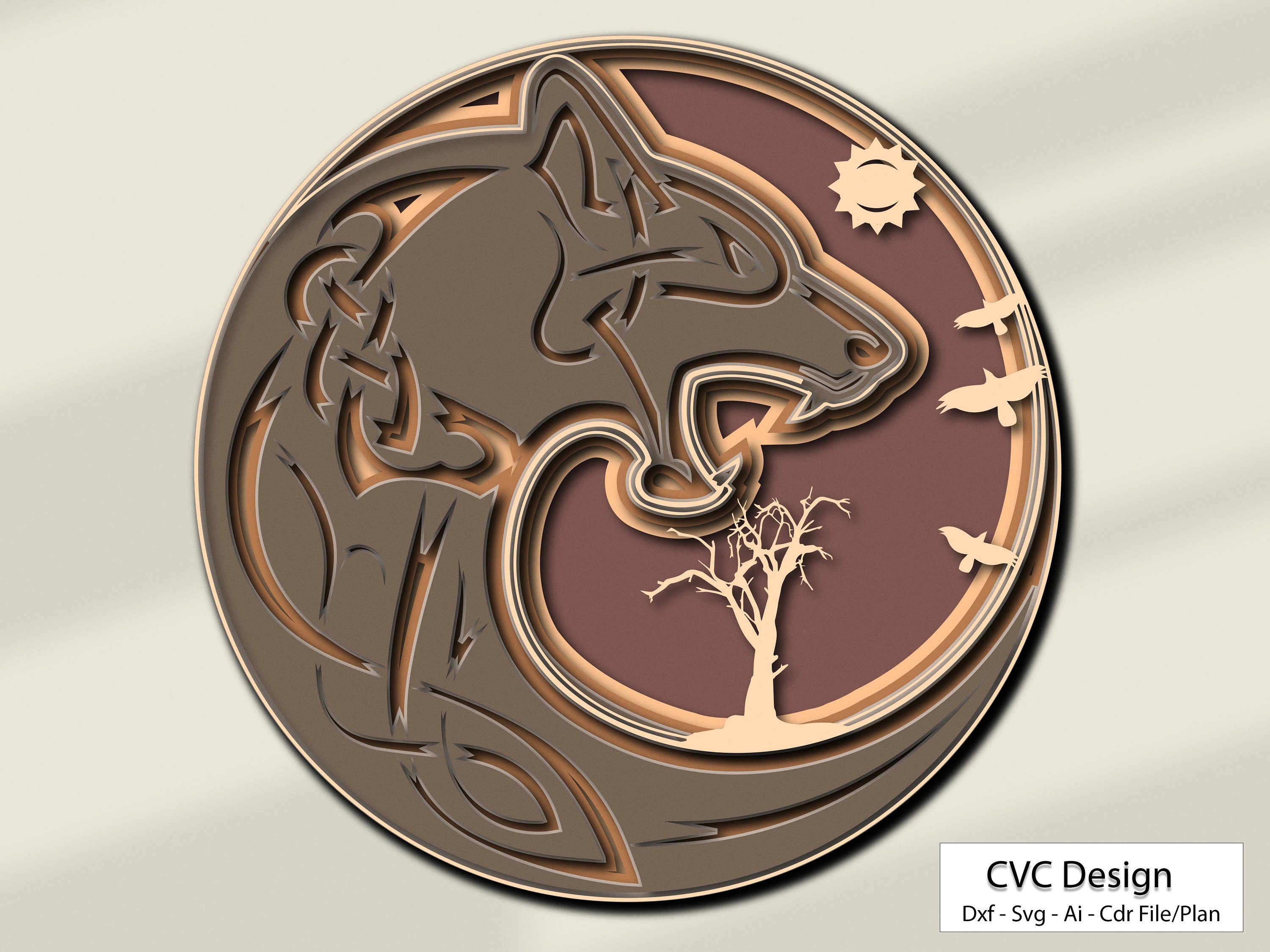 3D Roaring Tiger SVG, Layered Tiger, Tree, Tiger SVG, Tiger Mascot Svg ...