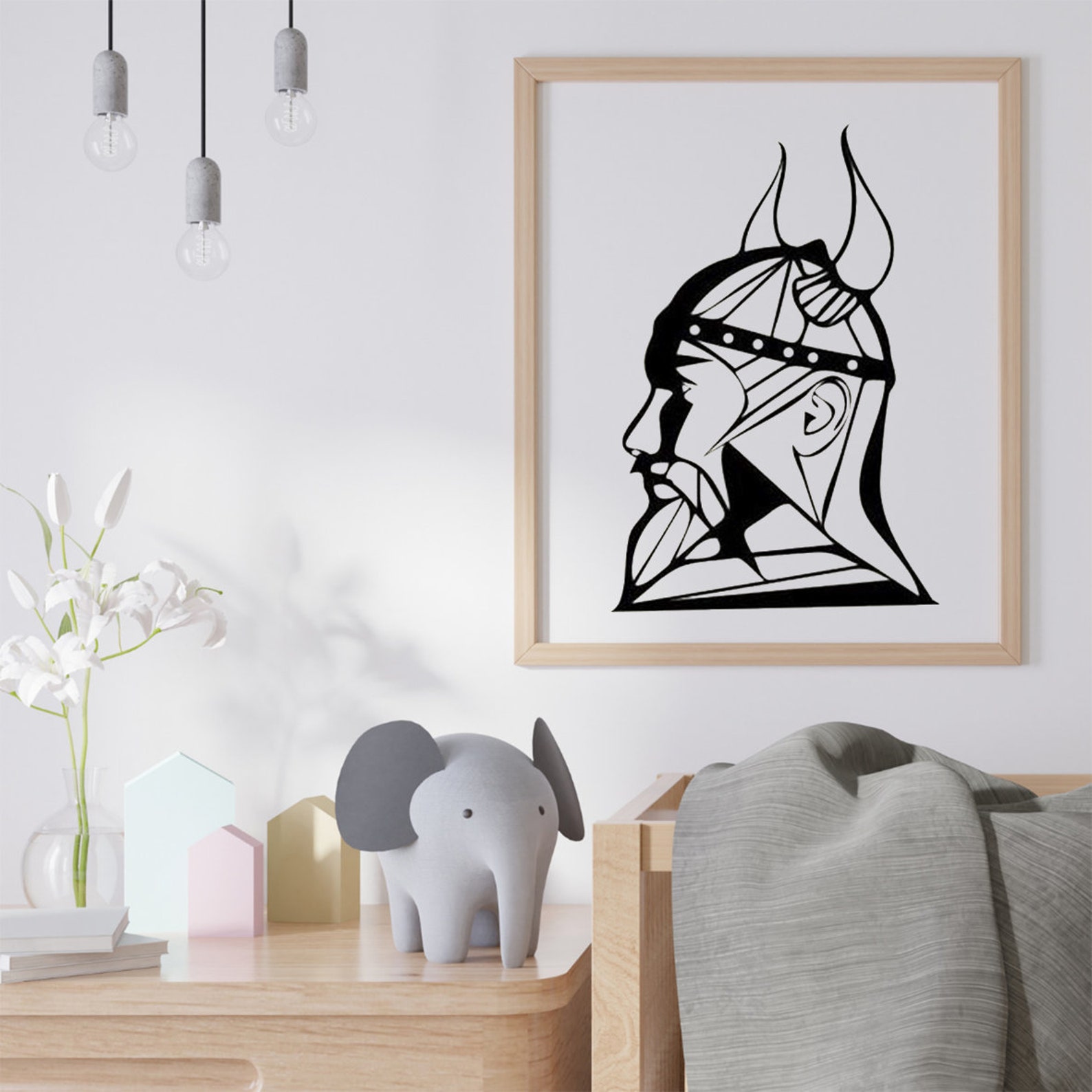 Viking Head, Vikings Laser Cut Svg Dxf Files Wall Sticker Decal ...
