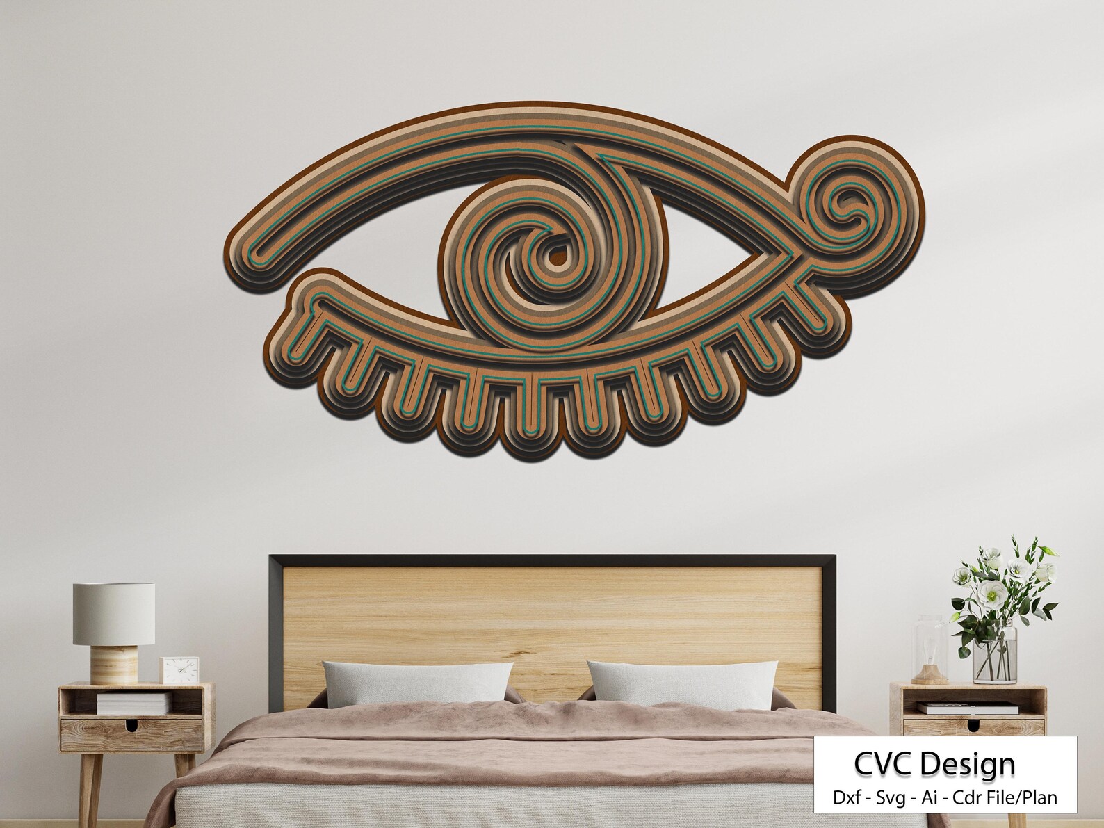 Eye 3D Layer SVG/ Eye 3D Mandala/ Eye Paper Cut/ Plywood Cut - Etsy