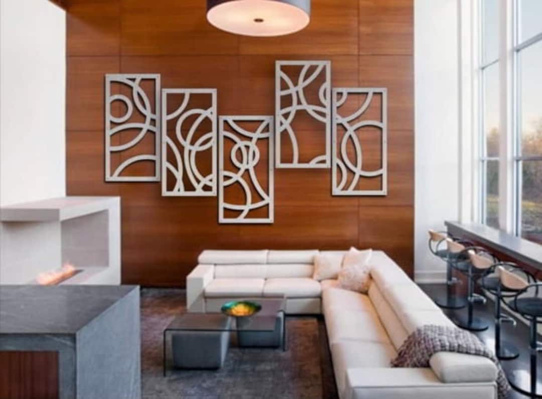 Geometric Metal Wall Art, Dxf, Geometric Metal Wall Decor, Geometric ...