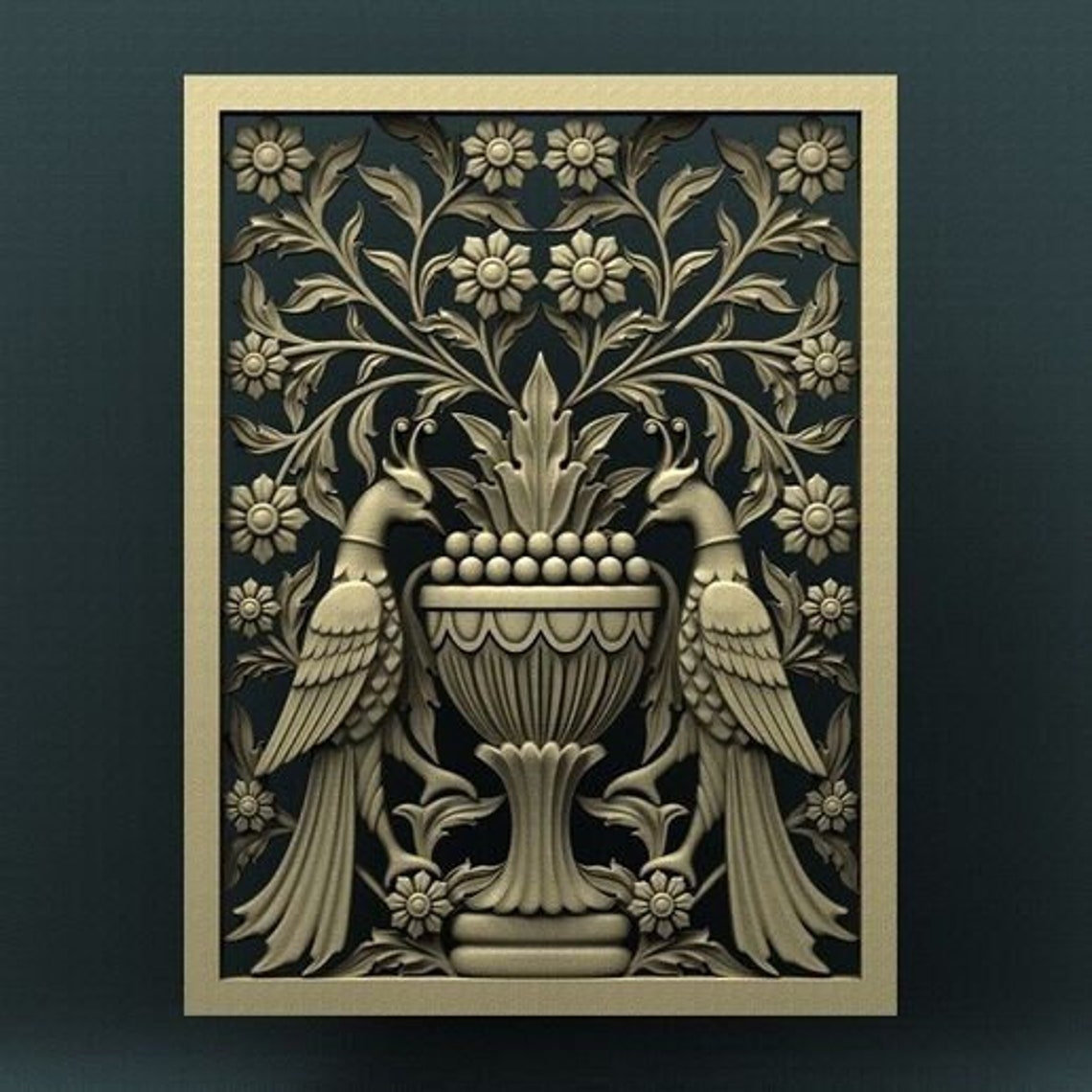 Birds and Flowers 3D STL Model, CNC Router Engraver, Artcam, Aspire ...