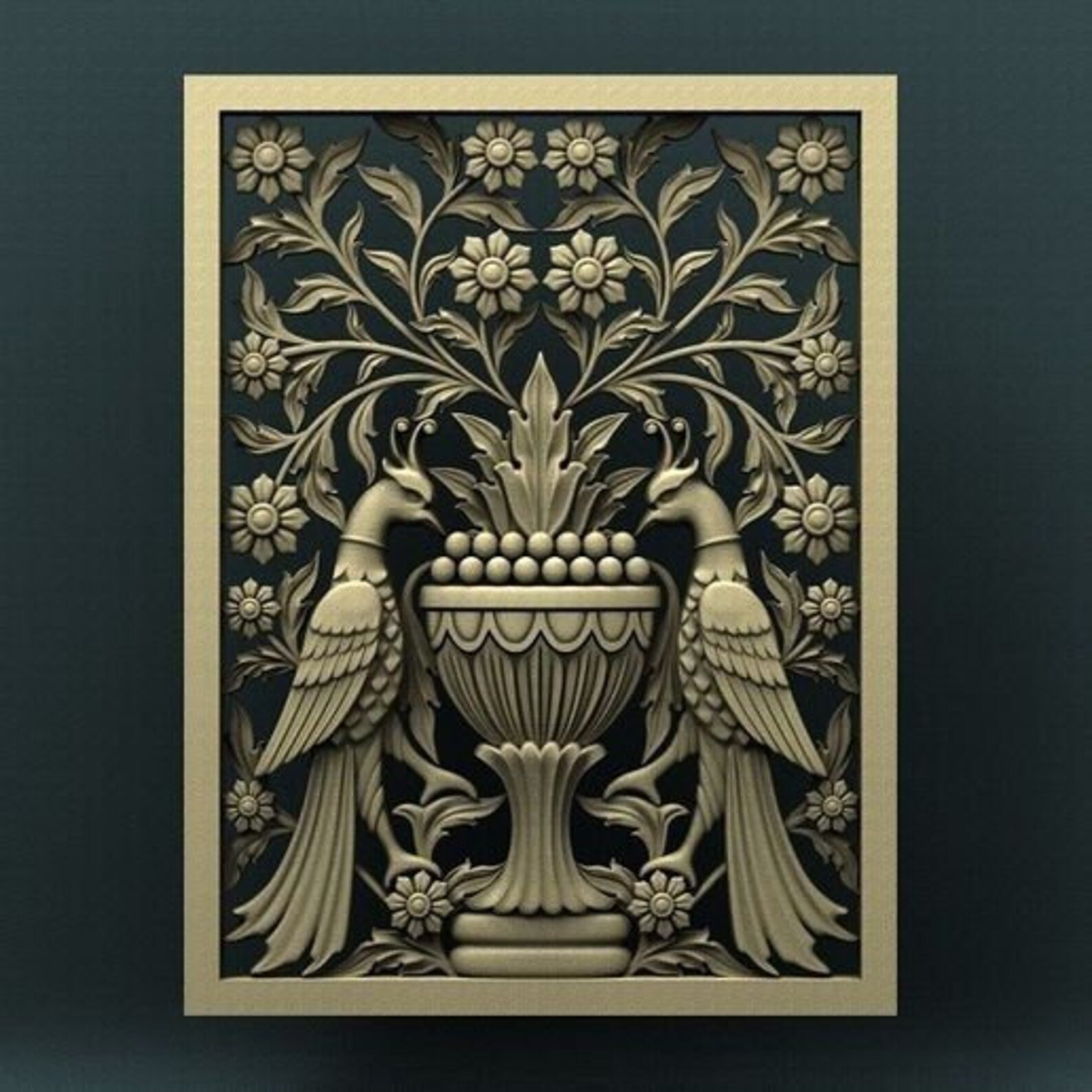 Birds and Flowers 3D STL Model, CNC Router Engraver, Artcam, Aspire ...