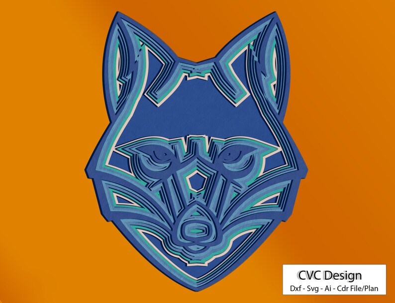 Wolf Multilayer SVG/ Wolf Cut File/ 3D Layer/ Plywood Cutting/ Paper ...
