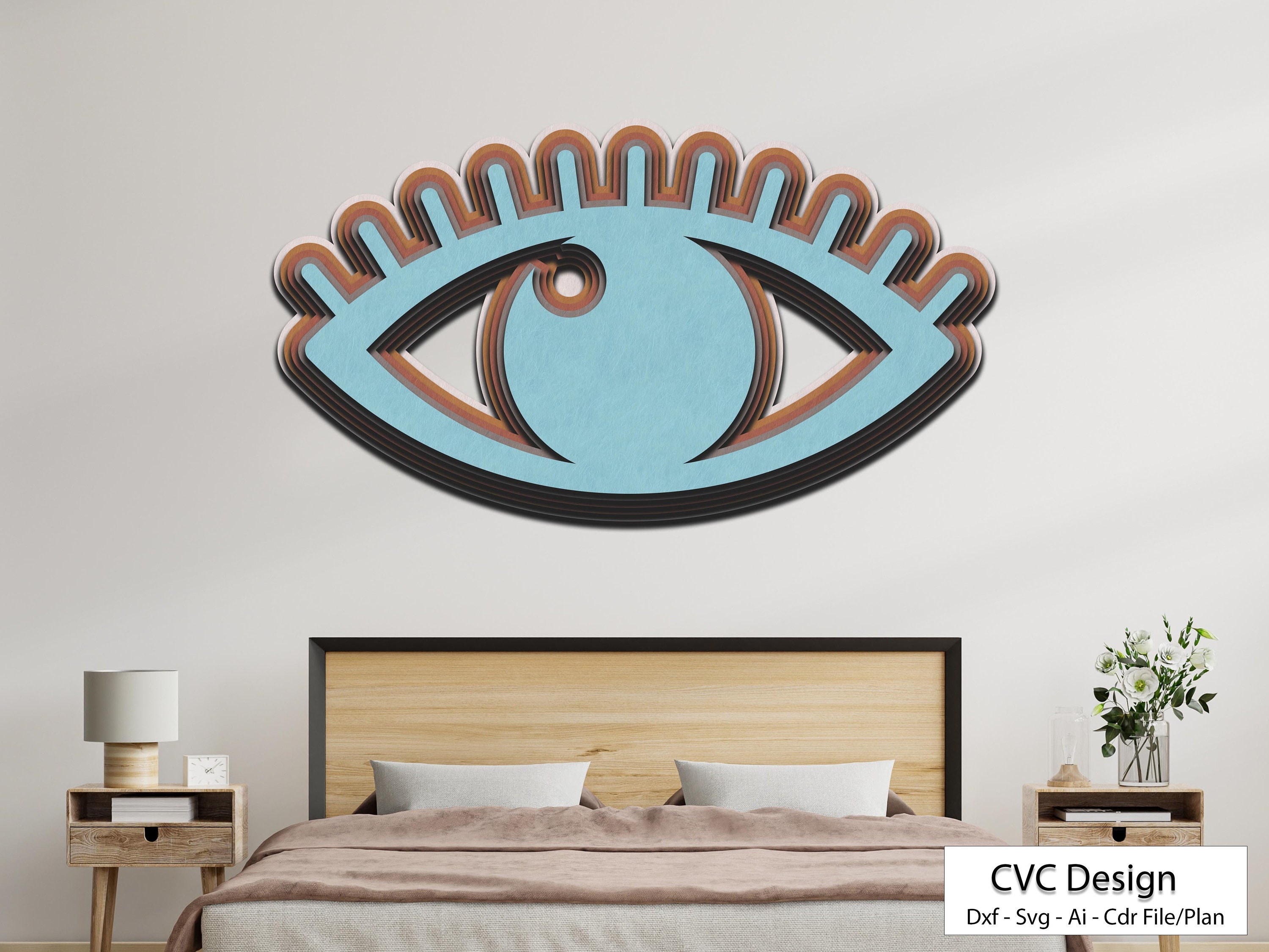 3D Eye SVG DXF 5 Layer - EYE Svg 3D Mandala Svg - Layered Mandala Svg ...