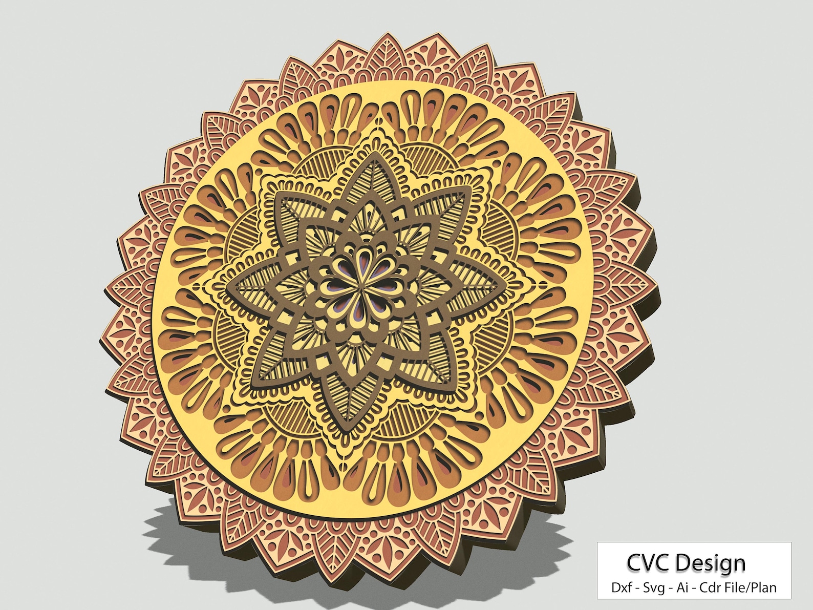 Multilayer Laser Cut DXF - MANDALA - Mandala Svg Files for Cricut, 3d ...