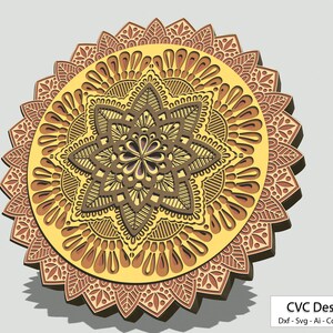 Multilayer Laser Cut DXF - MANDALA - Mandala Svg Files for Cricut, 3d ...