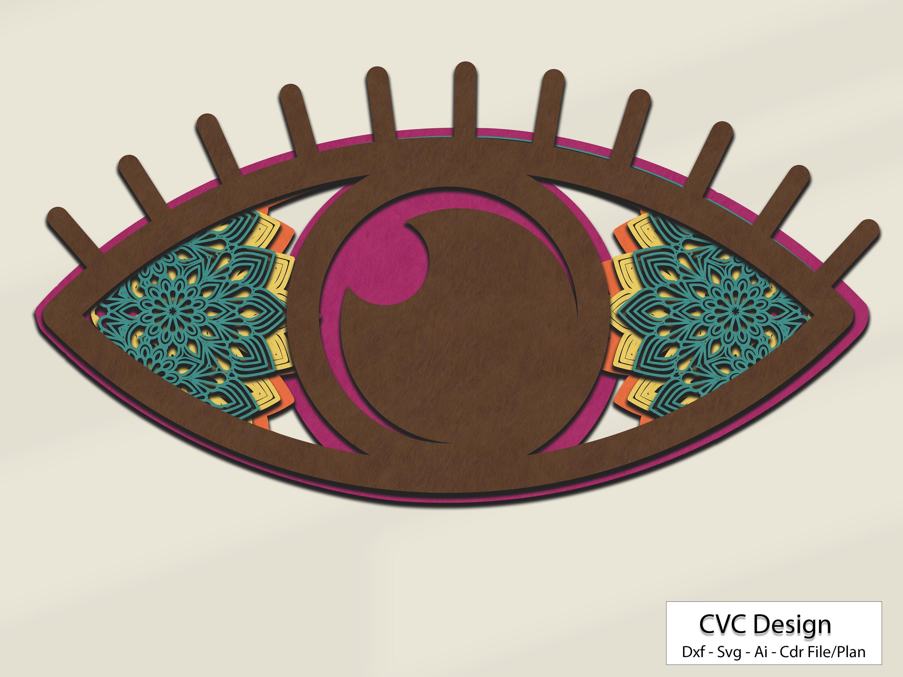 Eye Multilayer SVG/ Eye Cut File/ 3D Layer/ Plywood Cutting/ Paper ...