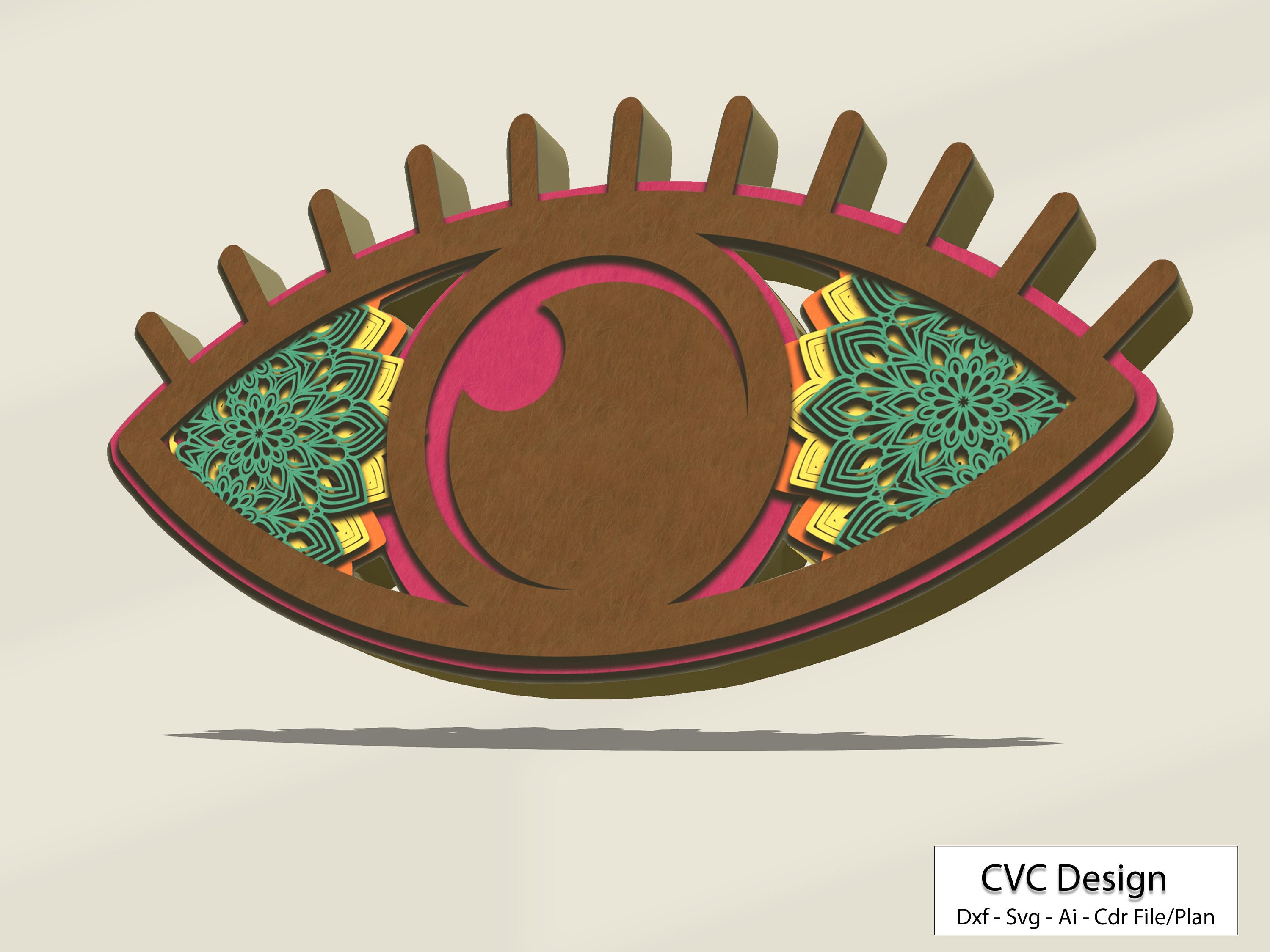 Eye Multilayer SVG/ Eye Cut File/ 3D Layer/ Plywood Cutting/ Paper ...