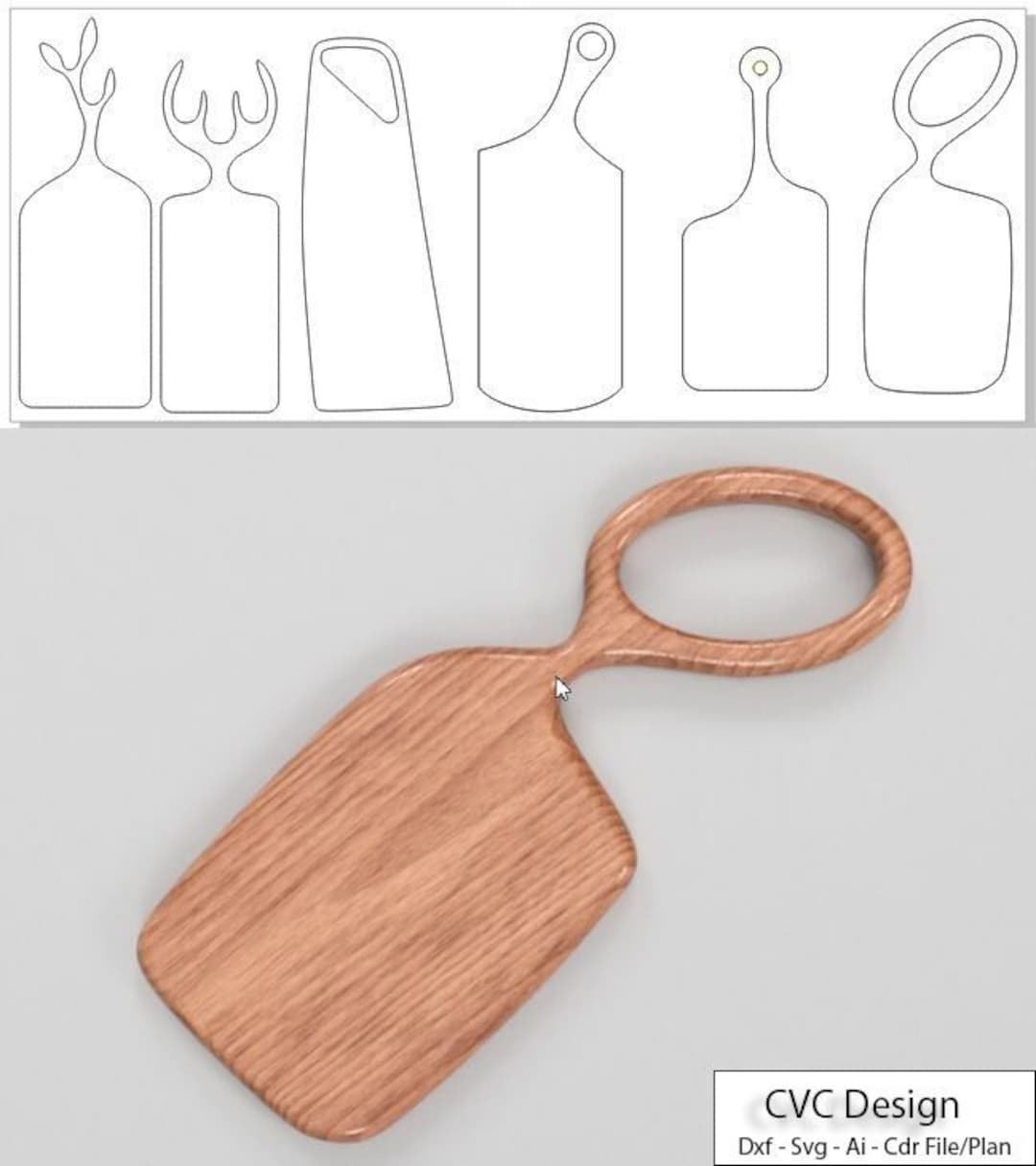 Kitchen Cutting Board Set SVG , Laser Cutting Files DXF, Cnc Cutting ...