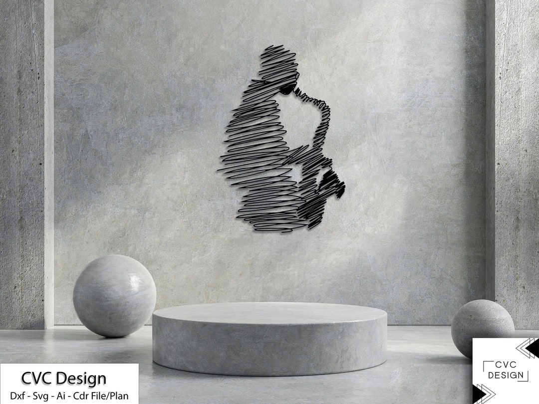 Human Line Art Dxf Svg Digital Download Laser Cut Cnc Cutting Router ...