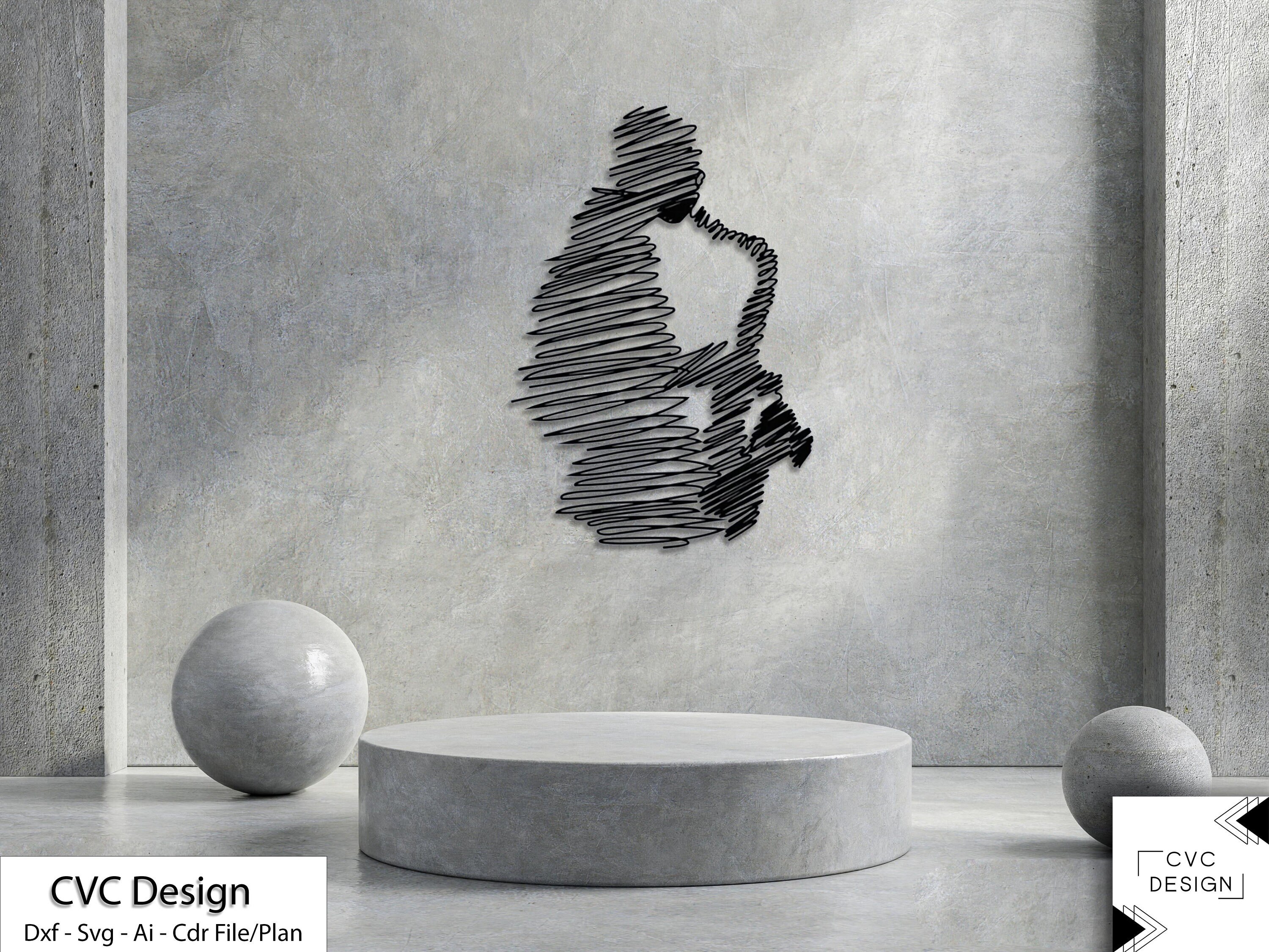 Human Line Art Dxf Svg Digital Download Laser Cut Cnc Cutting Router ...