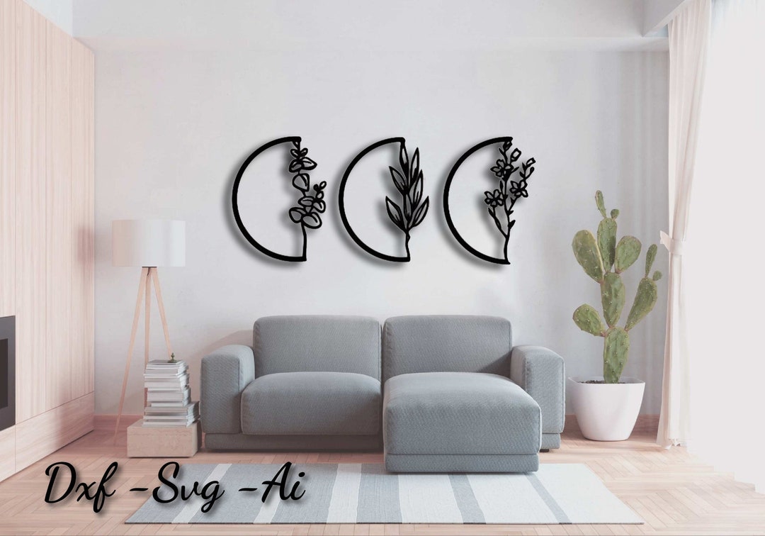 Flower Design Laser Cut Svg Dxf Files Wall Sticker Engraving Decal ...