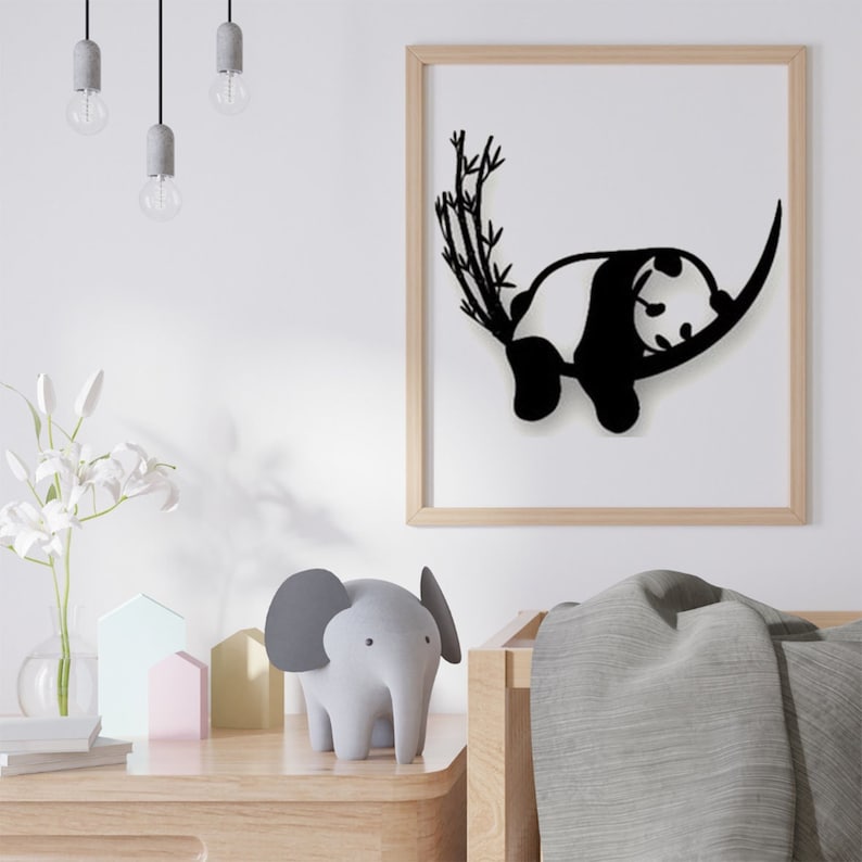 Panda Design Laser Cut Svg Dxf Files Wall Sticker Engraving Decal ...