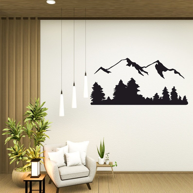 Mountain and Trees Dxf, Trees Dxf, Mountain Dxf, Forest Dxf File for ...