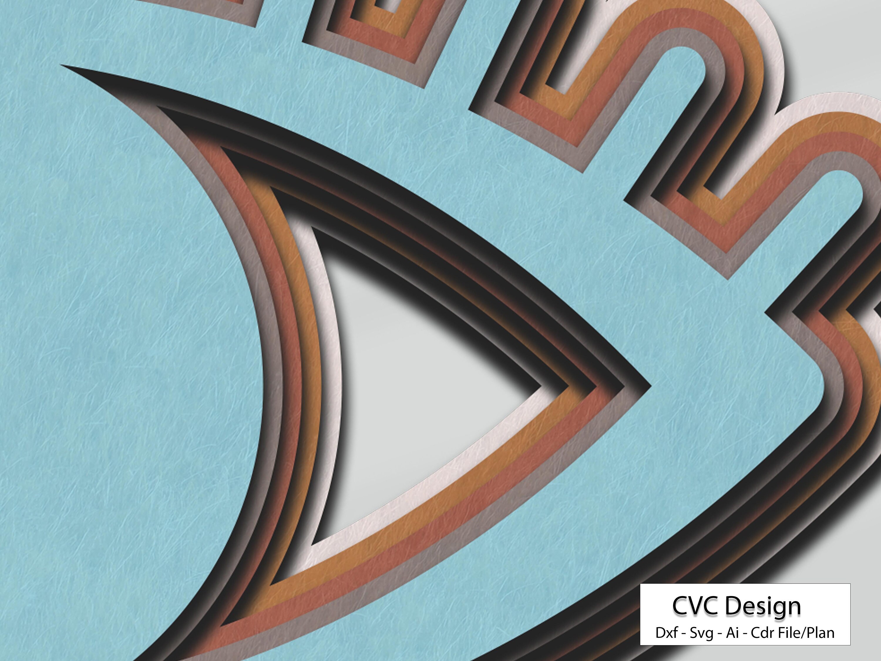 3D Eye SVG DXF 5 Layer EYE Svg 3D Mandala Svg Layered Mandala Svg Files ...
