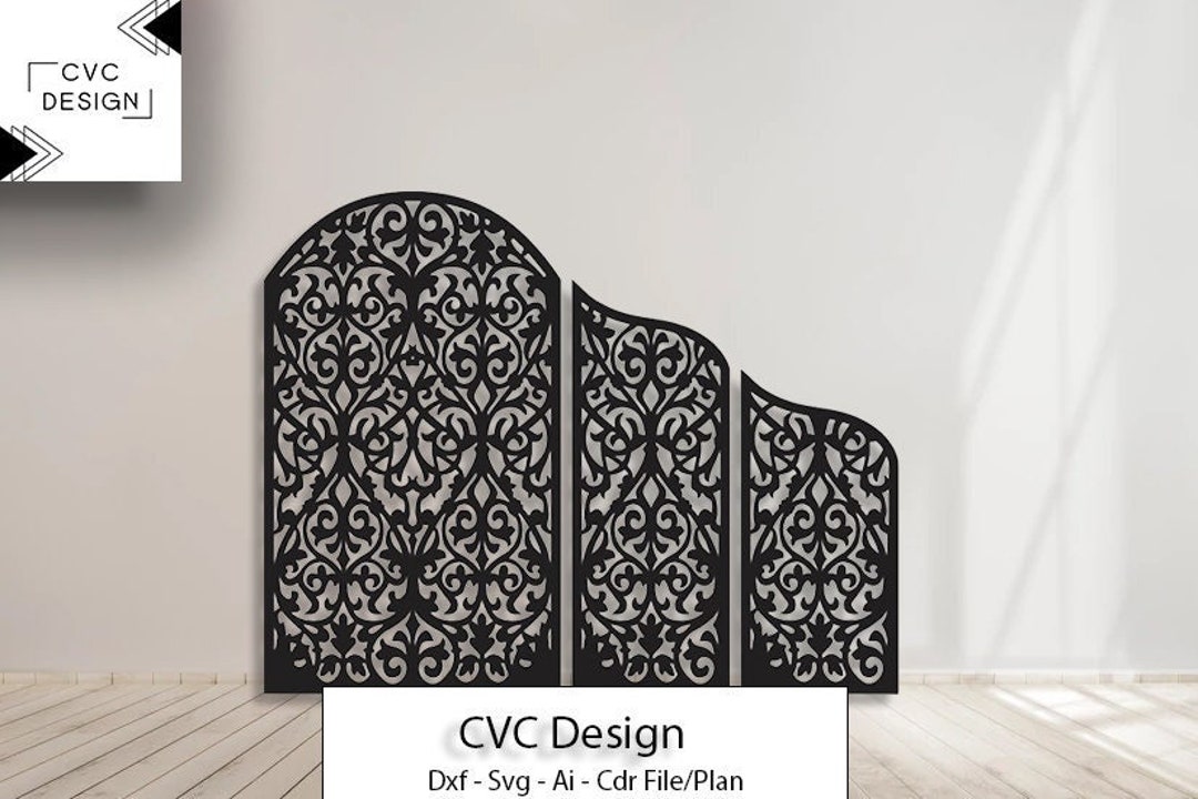 Laser Cut Decorative Panel DXF SVG EPS Separator, Wall Panel, Partition ...