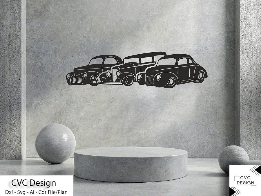 Vintage Car Dxf , Png , Files , Old , Car , Retro , Wall , Art , File ...