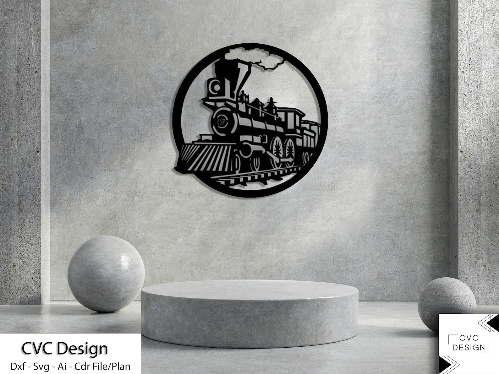 Retro Train Dxf Steam Train Png Digital Download Laser Cut Cnc Cutting ...