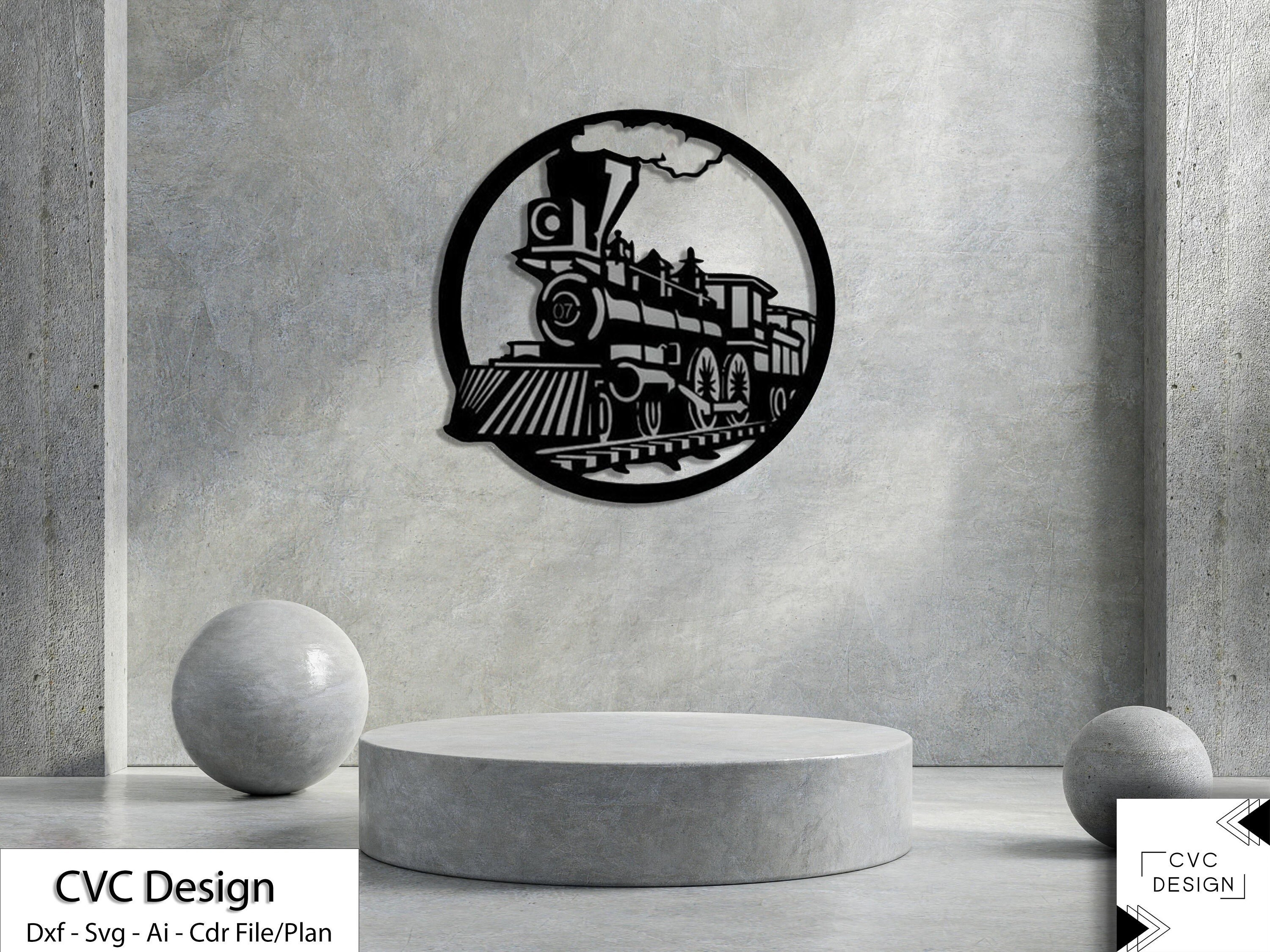 Retro Train Dxf Steam Train Png Digital Download Laser Cut Cnc Cutting ...