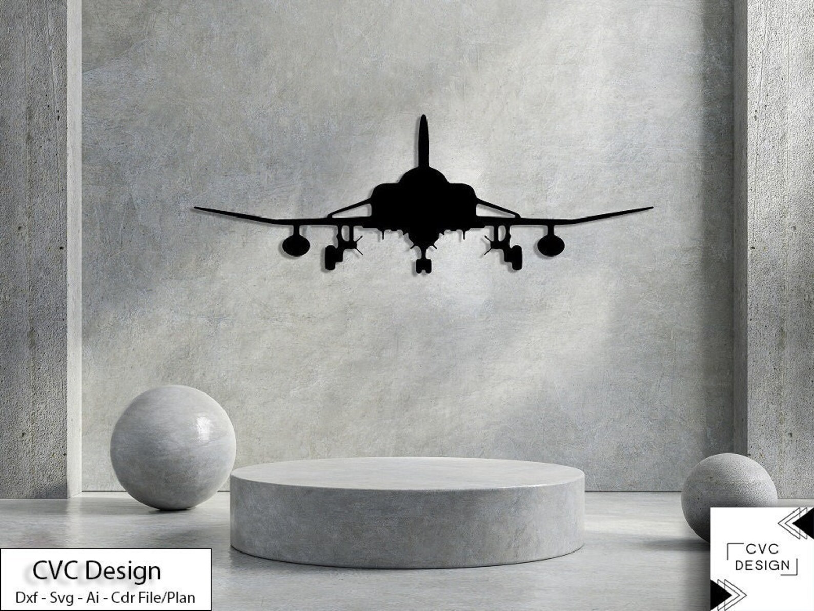 Plane Design Laser Cut Svg Dxf Files Wall Sticker Engraving Decal ...