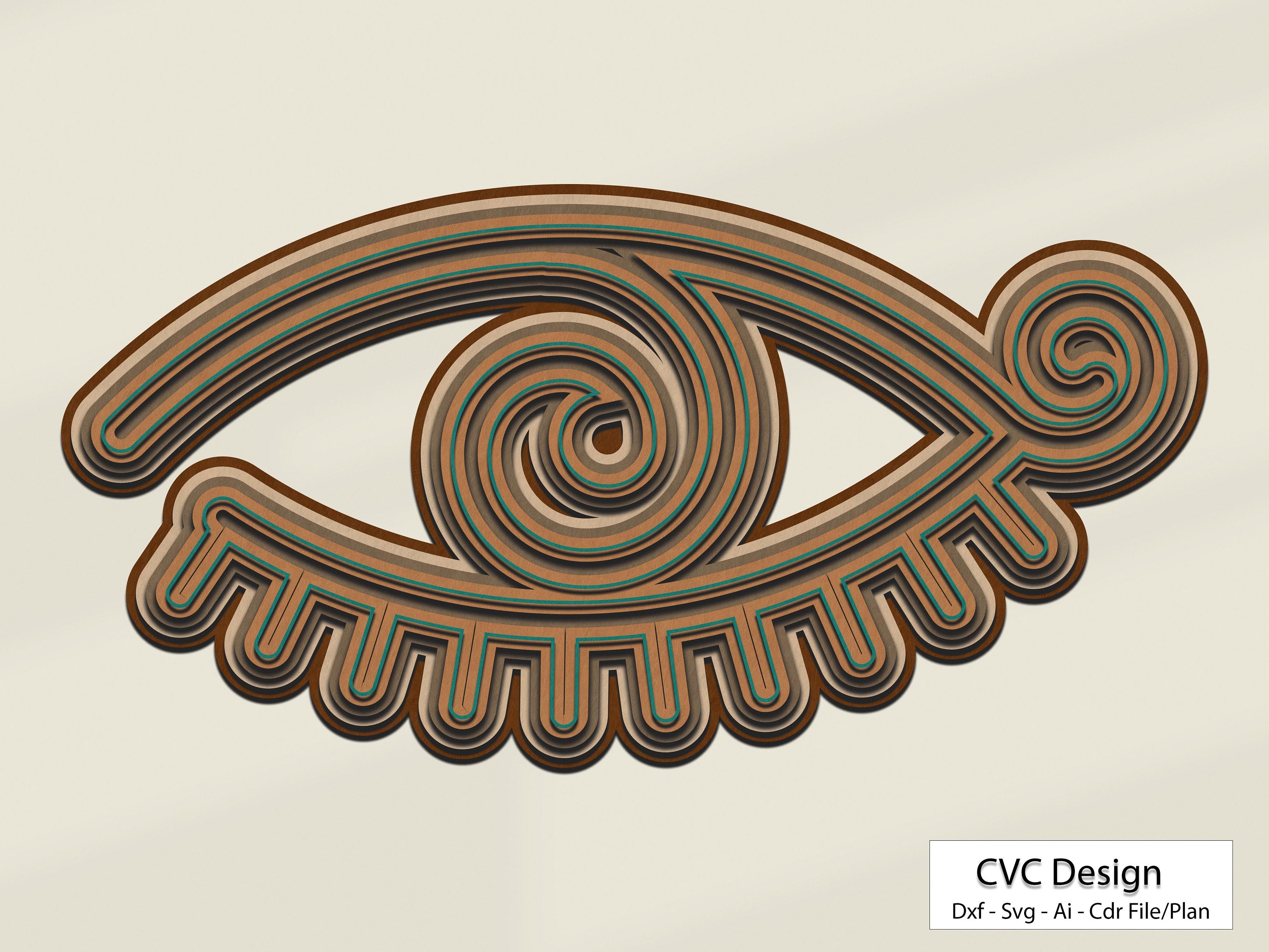 Eye 3D Layer SVG/ Eye 3D Mandala/ Eye Paper Cut/ Plywood Cut 3D Mandala ...