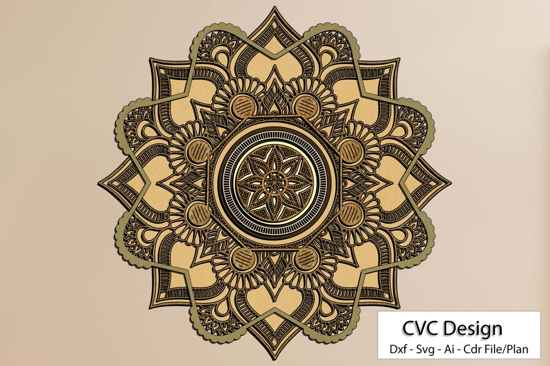 3D Mandala SVG Bundle Layered Mandala SVG, Multilayer Mandala Laser Cut ...