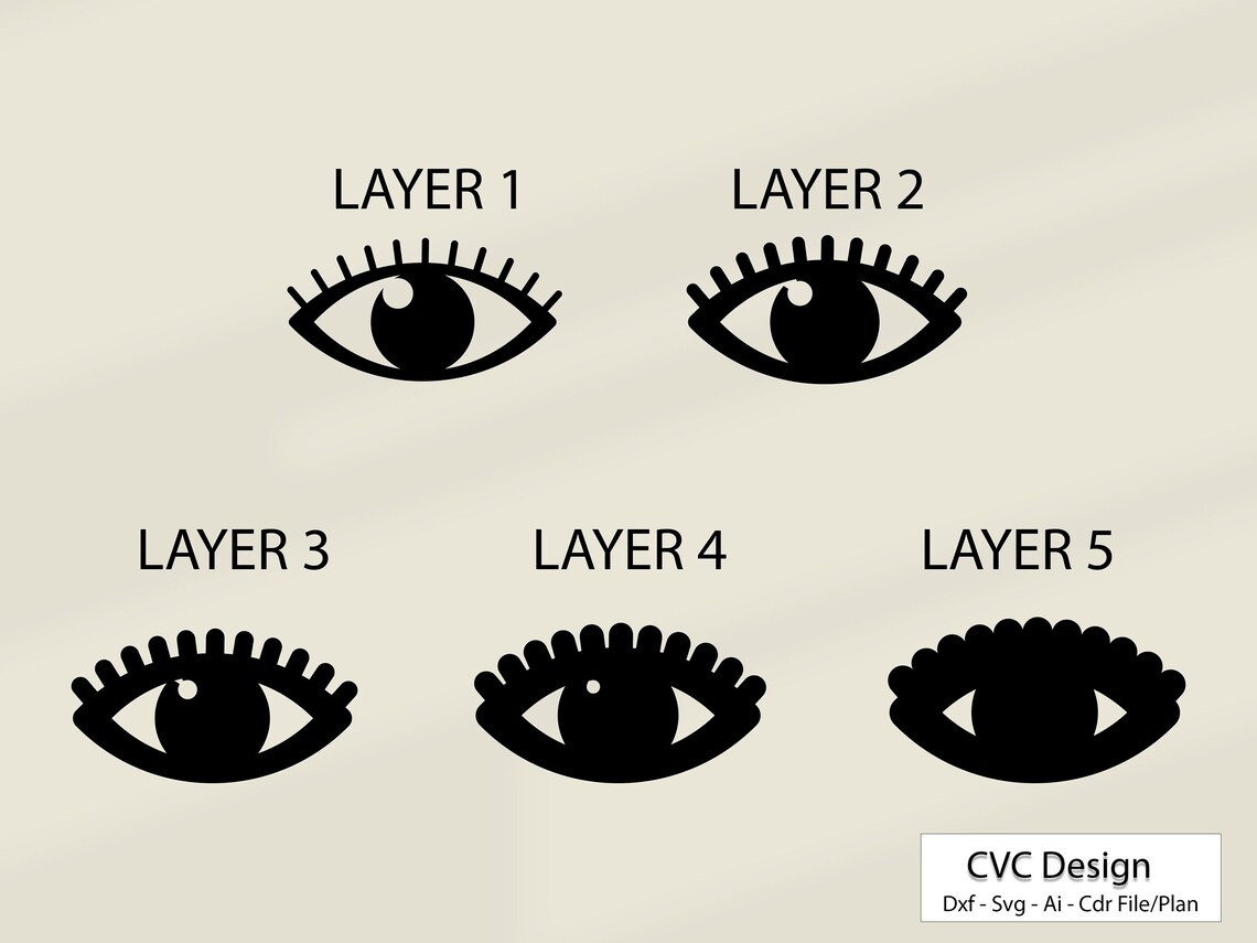 3D Eye SVG DXF 5 Layer EYE Svg 3D Mandala Svg Layered Mandala Svg Files ...