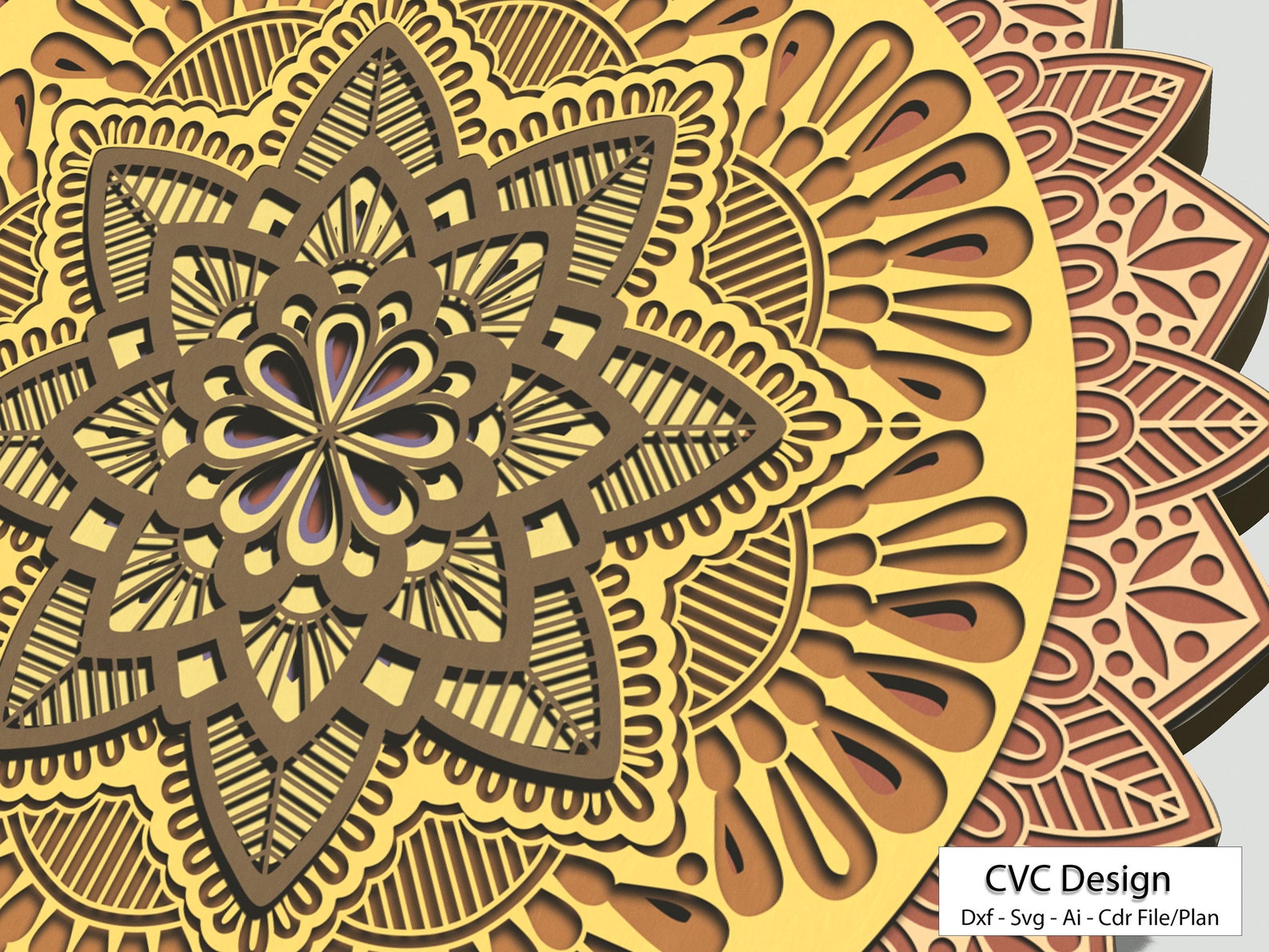 Multilayer Laser Cut DXF - MANDALA - Mandala Svg Files for Cricut, 3d ...