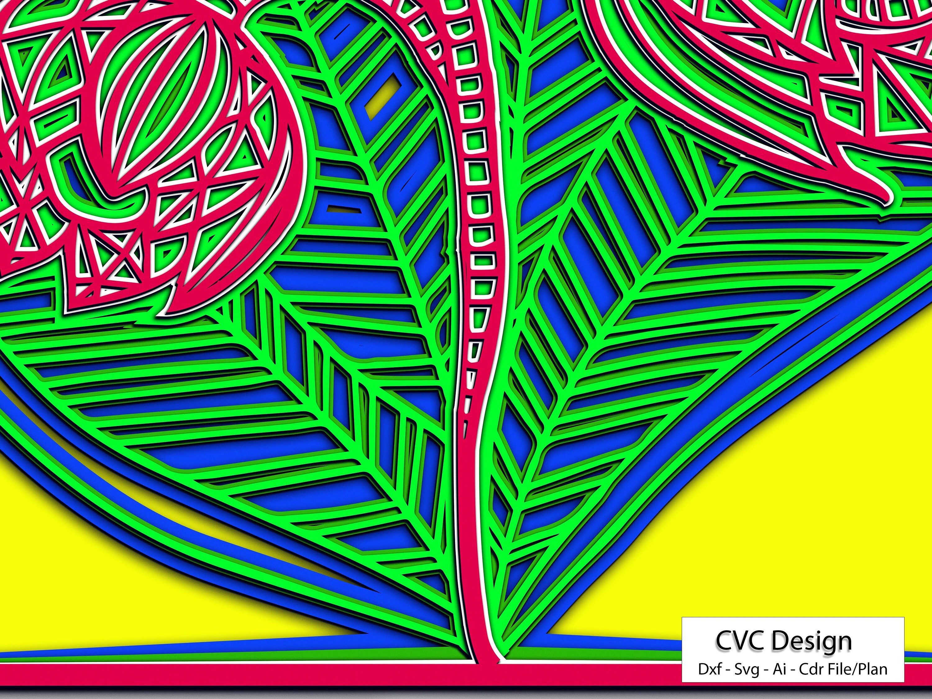 Tulip 3D Zentangle Svg, Multilayer Papercraft Files for Cricut, Layered ...