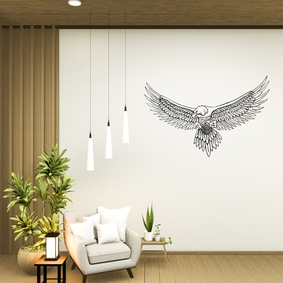 Eagle Design Laser Cut Svg Dxf Files Wall Sticker Engraving Decal ...