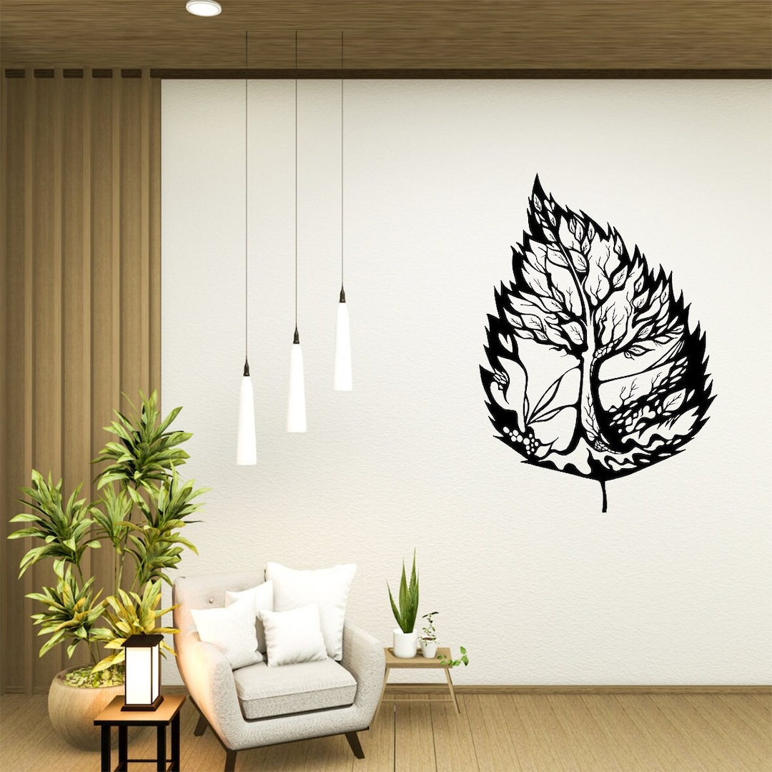 Leaf Dxf Tree Png Digital Download Laser Cut Cnc Cutting Router Files ...